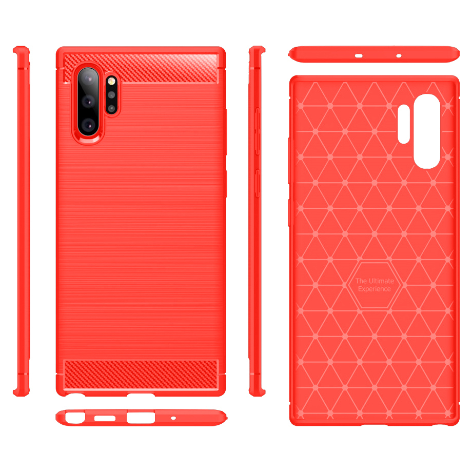 Flexi Slim Carbon Fibre Case for Samsung Galaxy Note 10+ (Red)